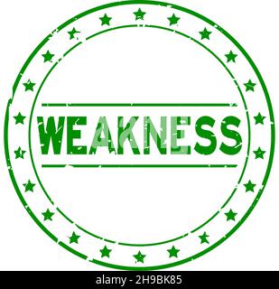 weakness stamp. weakness sign. round grunge label Stock Vector Image ...
