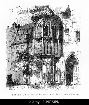 Engraving of scenes in Nuremberg, Germany during the 1500s Stock Photo ...