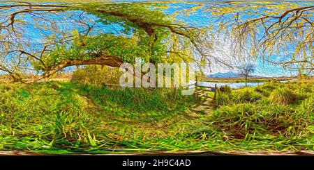 360° view of River Itchen Navigation in Winchester Hampshire United ...