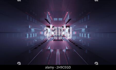 3d illustration of 4K UHD endless sci fi corridor Stock Photo - Alamy