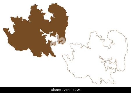 Batam island (Republic of Indonesia, South East Asia) map vector ...