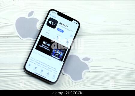 KHARKOV, UKRAINE - MARCH 5, 2021: Apple TV icon and application from ...