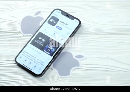 KHARKOV, UKRAINE - MARCH 5, 2021: Apple TV icon and application from ...