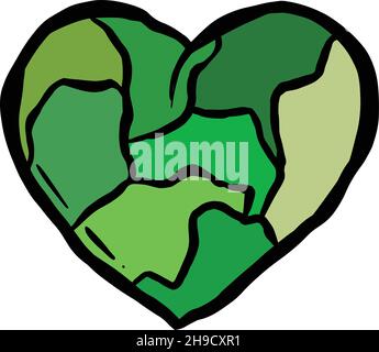 Dead Zombie Hearts Cartoon Illustrations with Stitches and Brains and ...