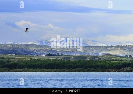 The Negratin reservoir, on the course of the Guadiana Menor river Stock ...