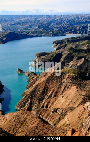 The Negratin reservoir, on the course of the Guadiana Menor river Stock ...