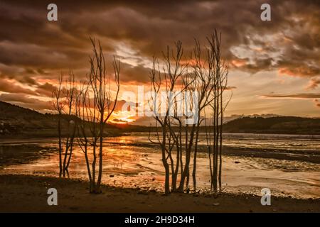 The Negratin reservoir, on the course of the Guadiana Menor river Stock ...