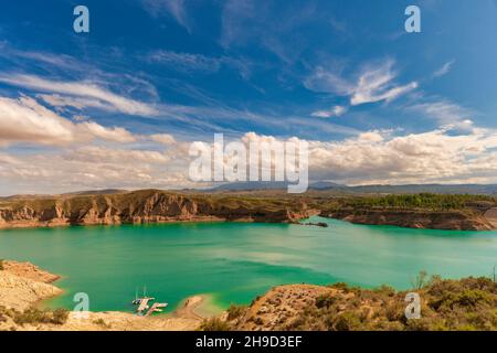 The Negratin reservoir, on the course of the Guadiana Menor river Stock ...
