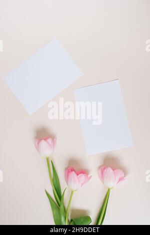 HAPPY WOMENS DAY text Tender pink rose with white cup of coffee on ...