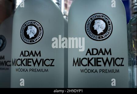 Adam Mickiewicz vodka is seen on store shelf Stock Photo - Alamy