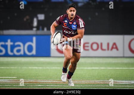 Yoram FALATEA MOEFANA of Union Bordeaux BEGLES during the Top 14 match ...