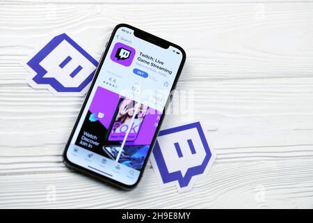KHARKOV, UKRAINE - MARCH 5, 2021: Twitch icon and application from App ...