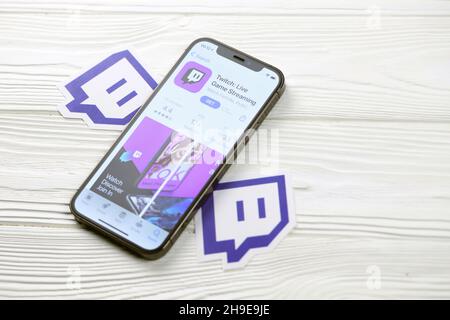 KHARKOV, UKRAINE - MARCH 5, 2021: Twitch icon and application from App ...