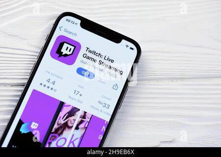 KHARKOV, UKRAINE - MARCH 5, 2021: Twitch icon and application from App ...