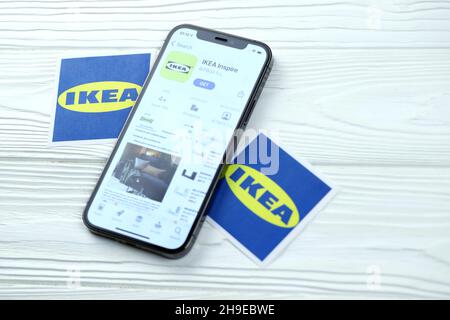 KHARKOV, UKRAINE - MARCH 5, 2021: Ikea icon and application from App ...