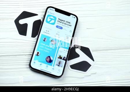 KHARKOV, UKRAINE - MARCH 5, 2021: Tagged icon and application from App ...