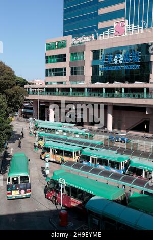 Public Light Bus (Green minibus, 16 seats) terminus adjacent to ...