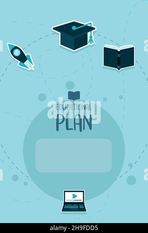 educational plan four icons Stock Vector Image & Art - Alamy
