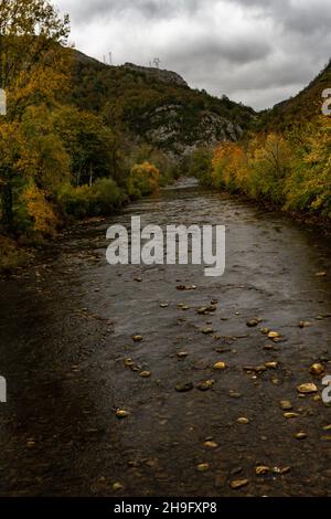 Natural river of water that flows permanently Stock Photo - Alamy