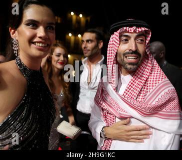 Jaddah, Saudi Arabia. 06th Dec, 2021. Saudi fashion designer Honayda Serafi arrives to the ...