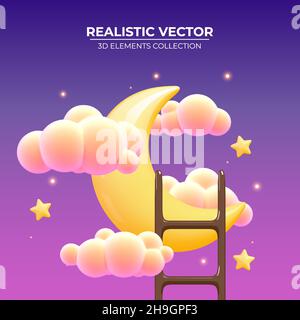 Realistic style blue stairs Stock Vector Image & Art - Alamy