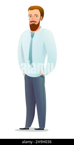 Successful businessman. Cheerful persons in standing pose. Man in ...