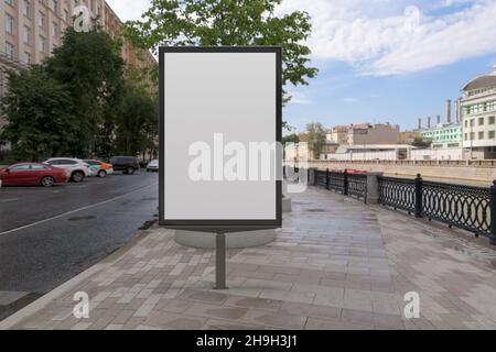 Street poster billboard mock up. 3D illustration Stock Photo - Alamy
