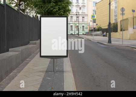 Street poster billboard mock up. 3D illustration Stock Photo - Alamy