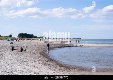 Germany, Schleswig-Holstein, Ostseebad Dahme, View from the beach ...