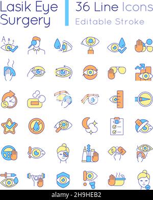 surgery health recovery icons set vector. anesthesia incision, scalpel ...