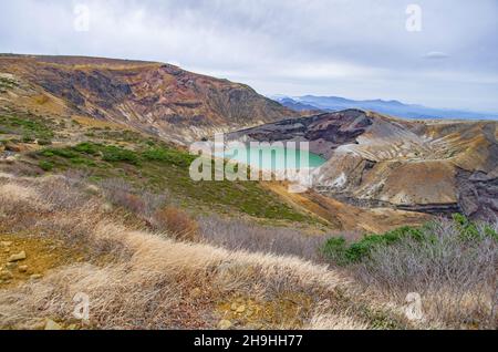 Panoramic view of Goshiki-numa lake in Nishikawa-machi, Yamagata ...