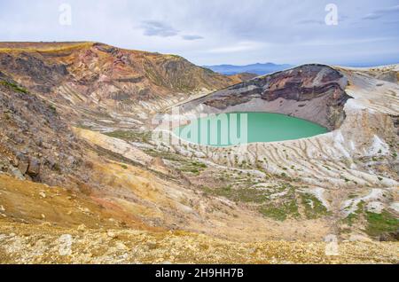 Panoramic view of Goshiki-numa lake in Nishikawa-machi, Yamagata ...