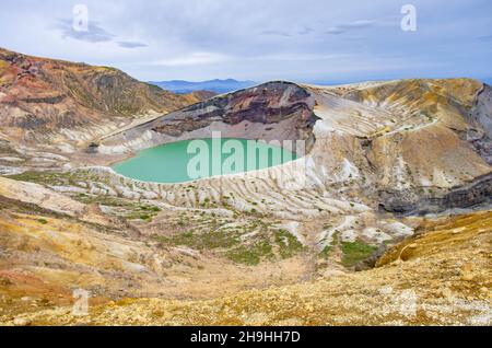 Panoramic view of Goshiki-numa lake in Nishikawa-machi, Yamagata ...