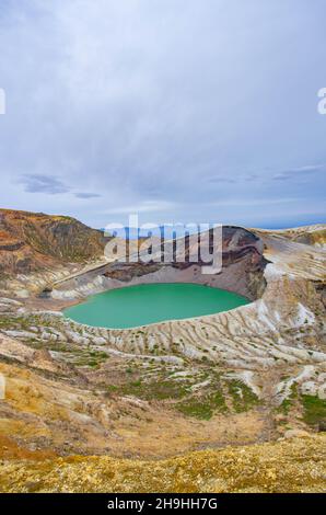 Panoramic view of Goshiki-numa lake in Nishikawa-machi, Yamagata ...