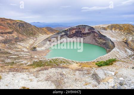 Panoramic view of Goshiki-numa lake in Nishikawa-machi, Yamagata ...