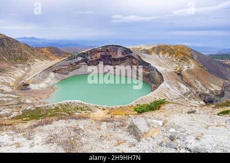 Panoramic view of Goshiki-numa lake in Nishikawa-machi, Yamagata ...