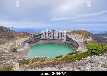 Panoramic view of Goshiki-numa lake in Nishikawa-machi, Yamagata ...