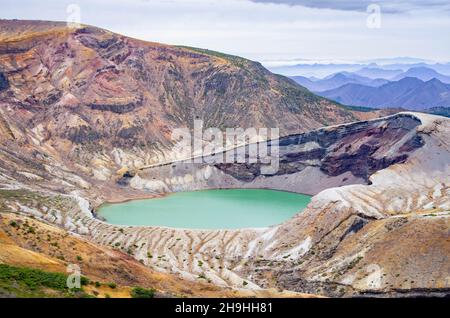 Panoramic view of Goshiki-numa lake in Nishikawa-machi, Yamagata ...