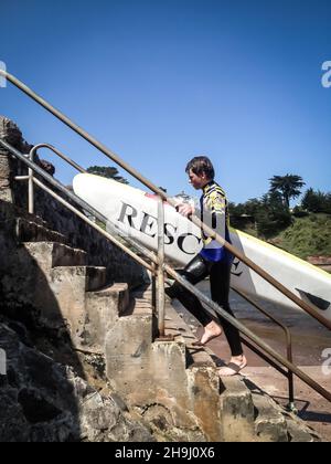 Torbay Surf Life Saving Club demonstrating their skills as part of the ...