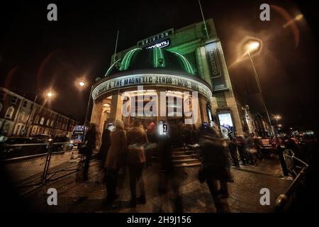 Exterior of o2 Brixton Academy at night with A Perfect Circle on the ...