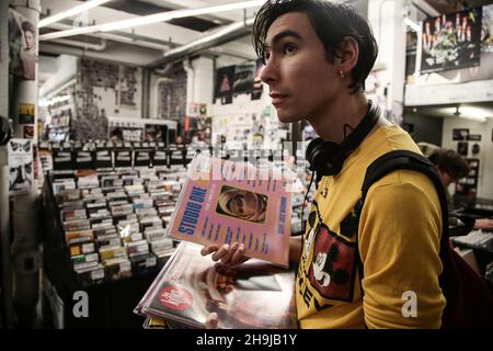 Oscar Scheller (stage name Oscar) posing for photos at the Rough Trade ...