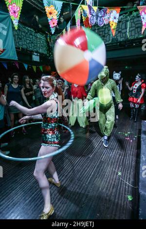 Party goers enjoying an early morning rave as part of a series of non ...