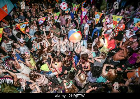 Party goers enjoying an early morning rave as part of a series of non ...