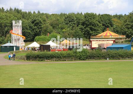 The Victorian fairground at Beamish Living Museum, North East England ...