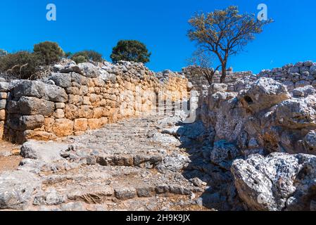 Ruins of the ancient Minoan settlement Lato, Crete, Greece Stock Photo ...
