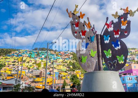 Usaquen locality, Bogota, Colombia, December 4, 2021. La Mariposa ("The ...