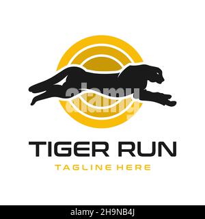 Tiger line art vector silhouette Stock Photo - Alamy