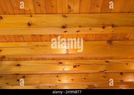 Oiled Eastern white pine timber frame pergola in backyard Stock Photo ...