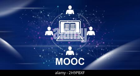 Illustration of a mooc concept Stock Photo - Alamy