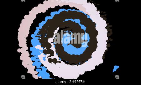 Spiral of foam. Animation. Animation of abstract foamy spiral swirling ...